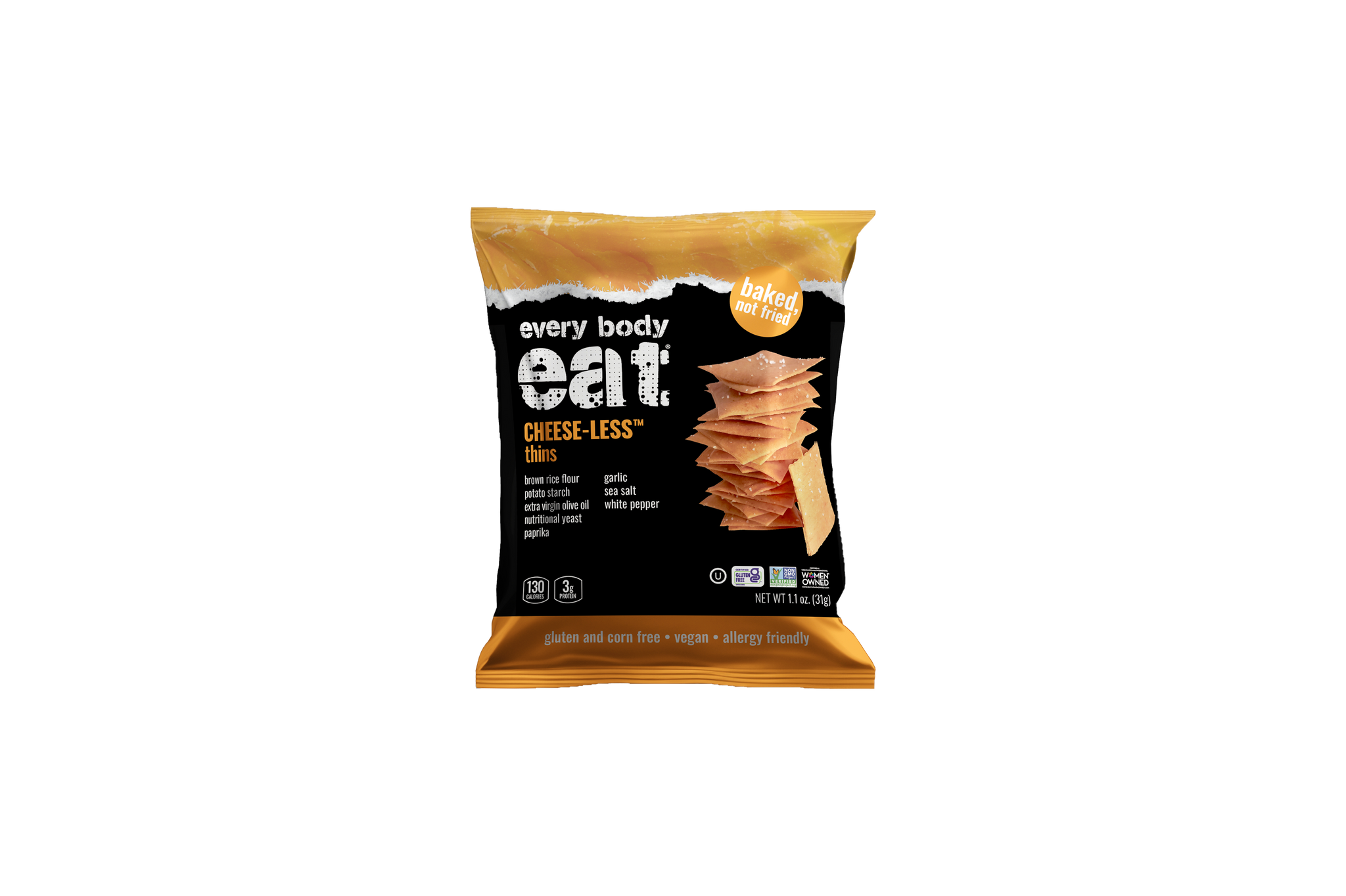 Every Body Eat Cheese-Less Snack Thins (snack bag 1.1oz)