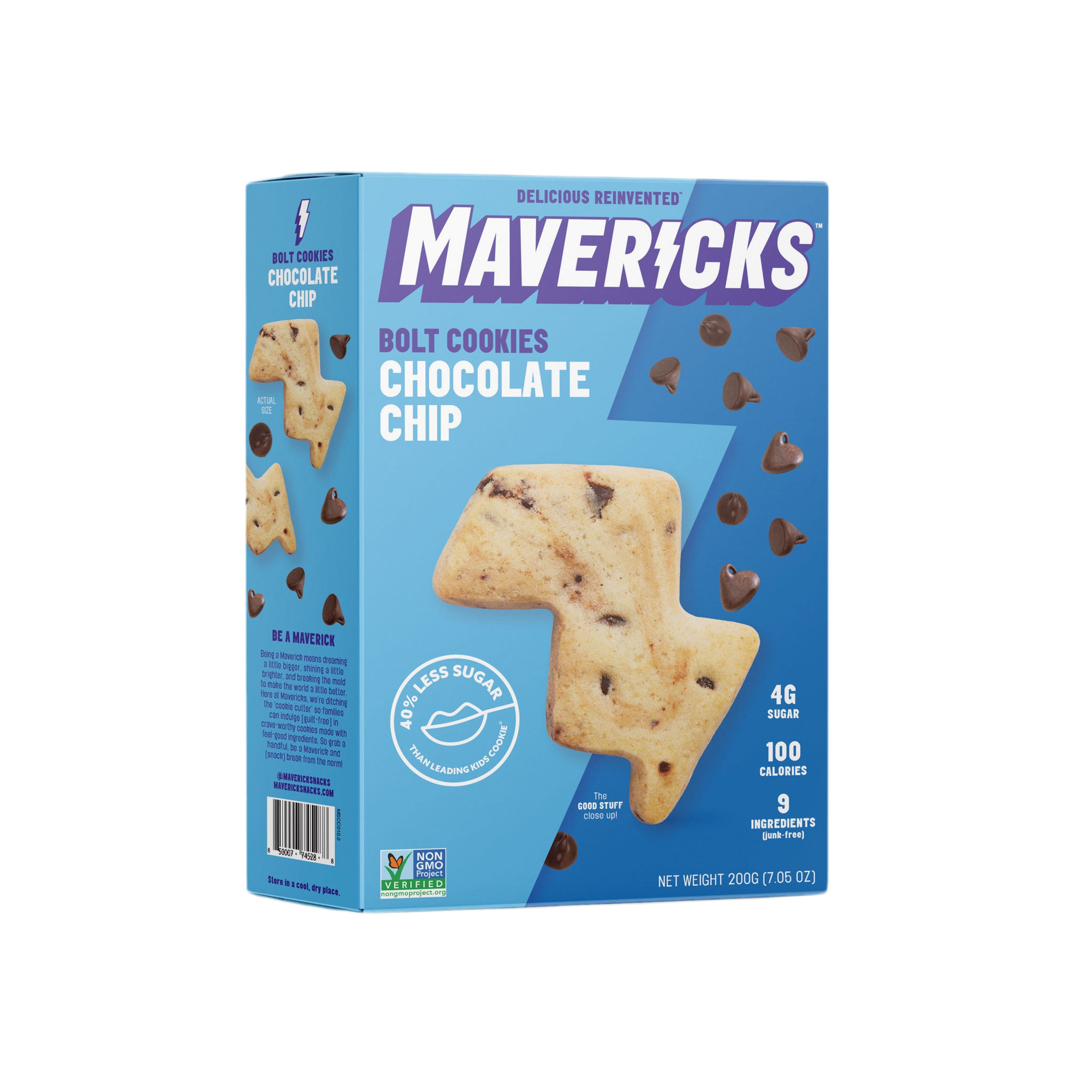 Mavericks Snacks Choc Chip Cookies, Sharing Size (7 oz box)