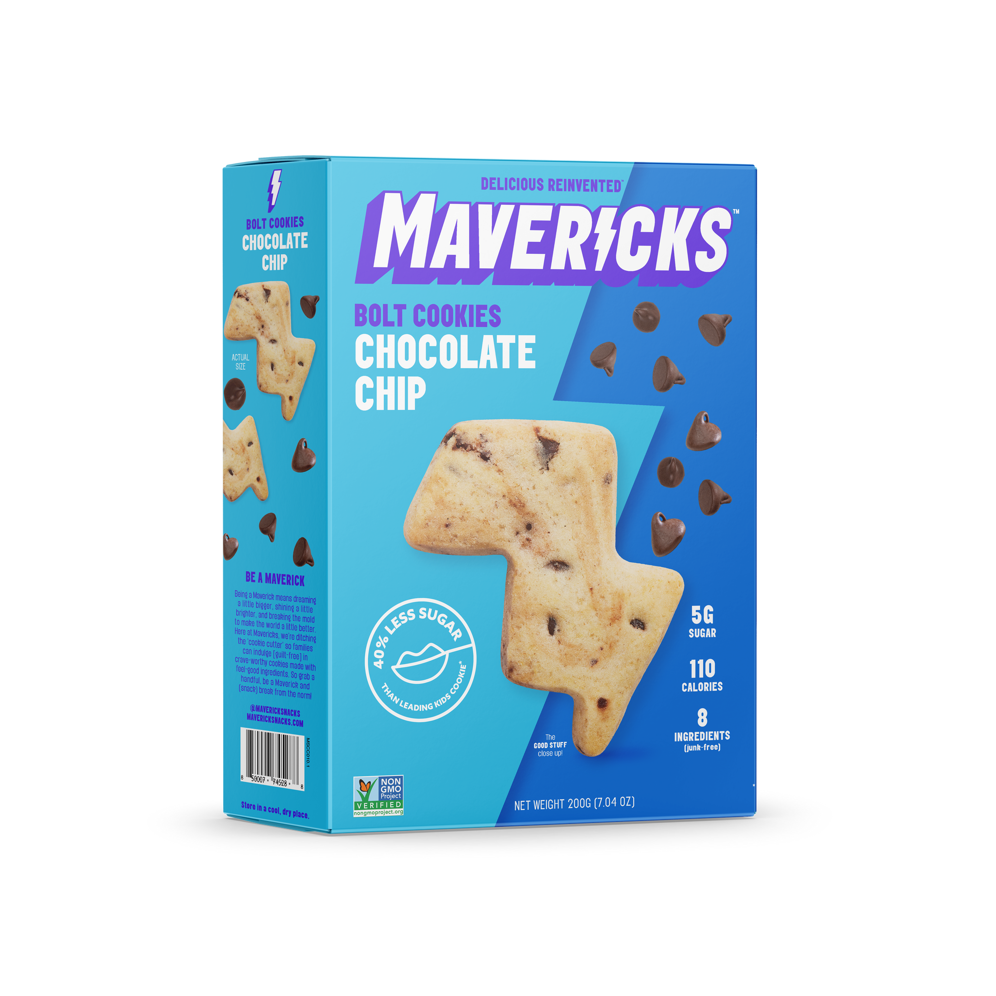 Mavericks Snacks Choc Chip Cookies, Sharing Size (7 oz box)