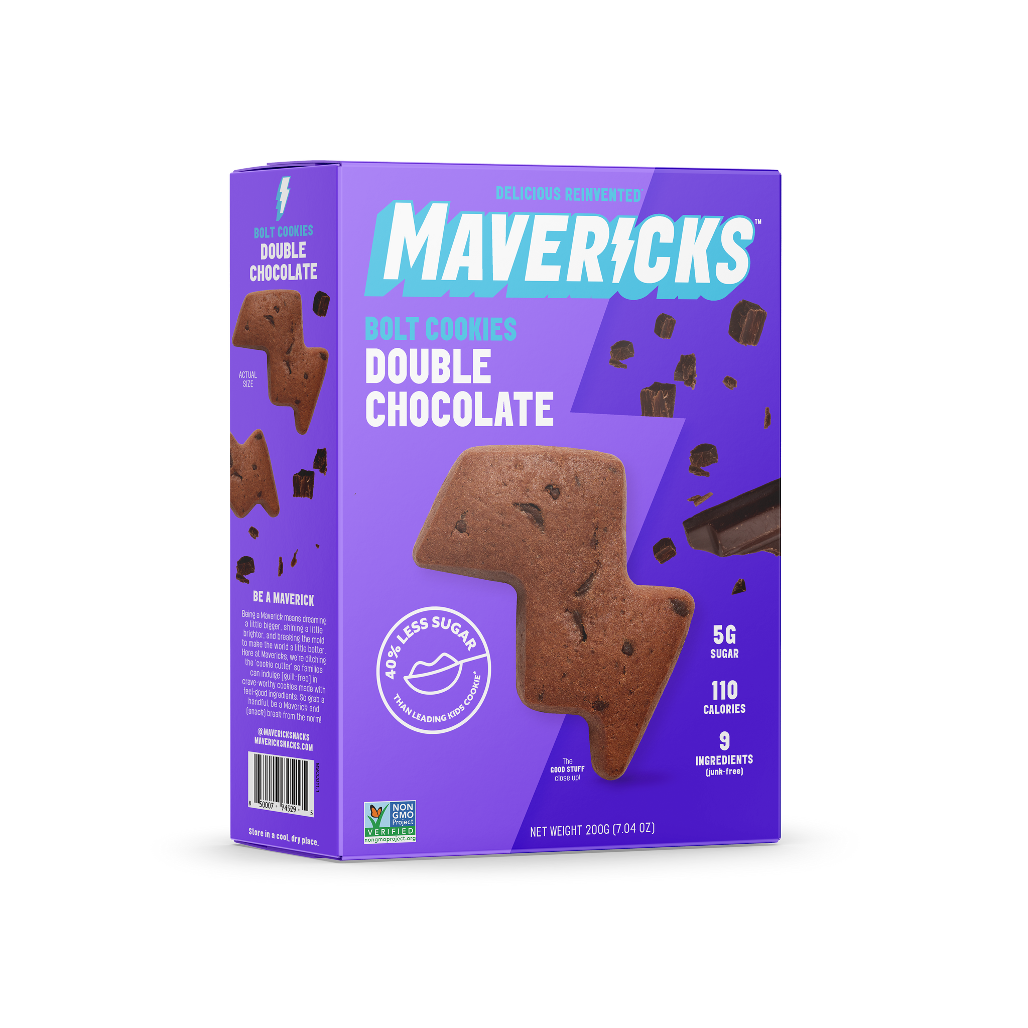 Mavericks Snacks Double Trouble Choc Cookies, Sharing Size (7 oz box)