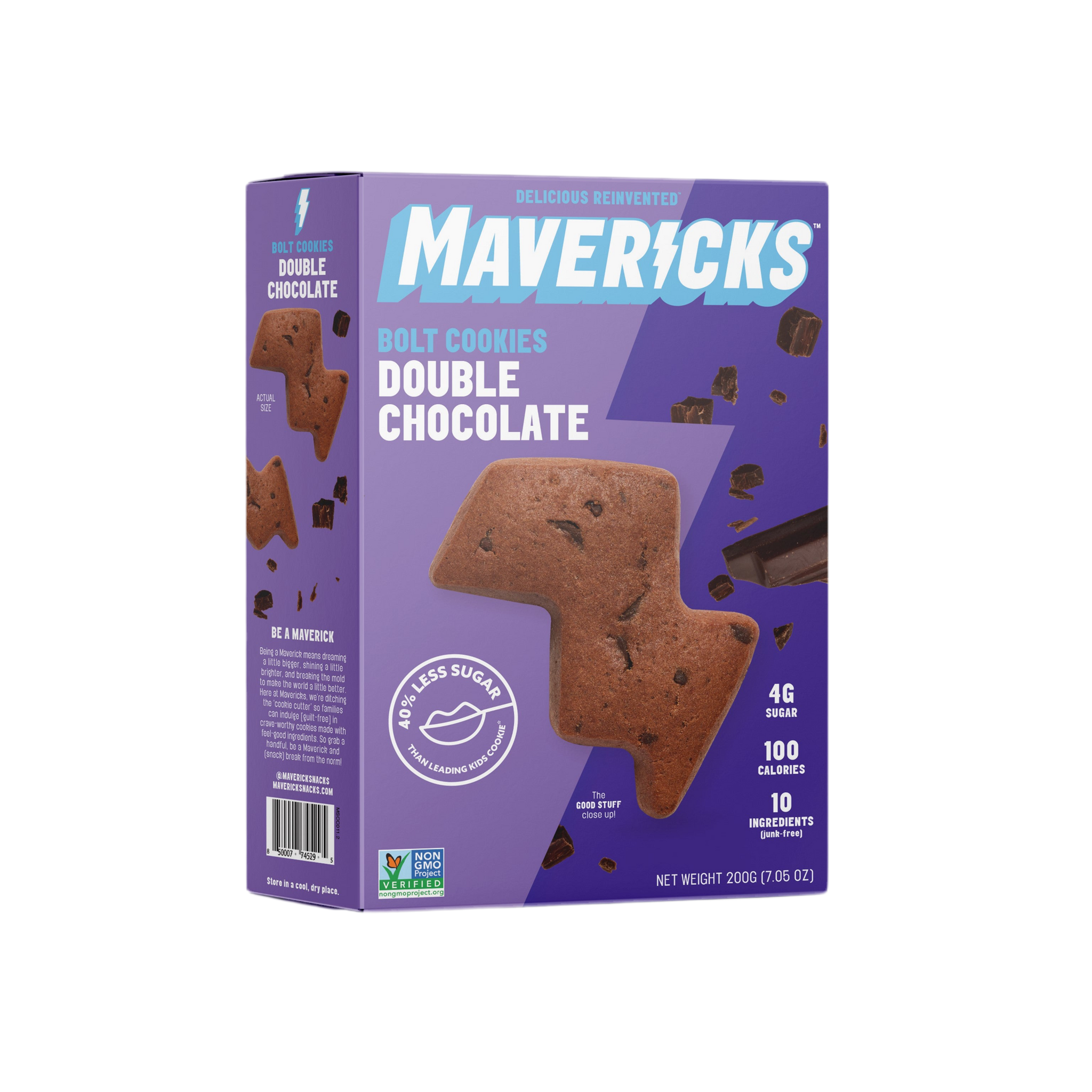 Mavericks Snacks Double Trouble Choc Cookies, Sharing Size (7 oz box)